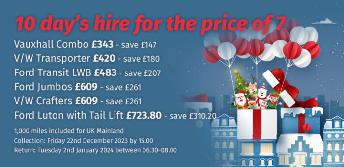 Van, Minibus and Car Hire Over Christmas | London Vehicle Hire
